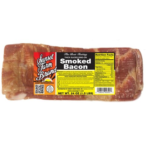 Rind On Bacon 1.5 lb - Sunset Farm Foods
